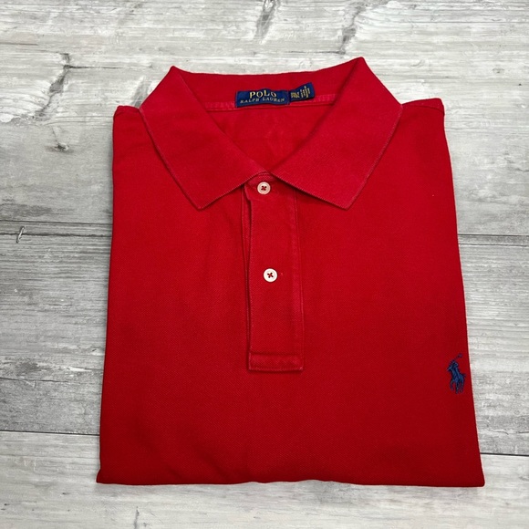 Polo Ralph Lauren | Shirts | Polo Ralph Lauren Solid Red Polo Shirt 3xlt Tall | Poshmark